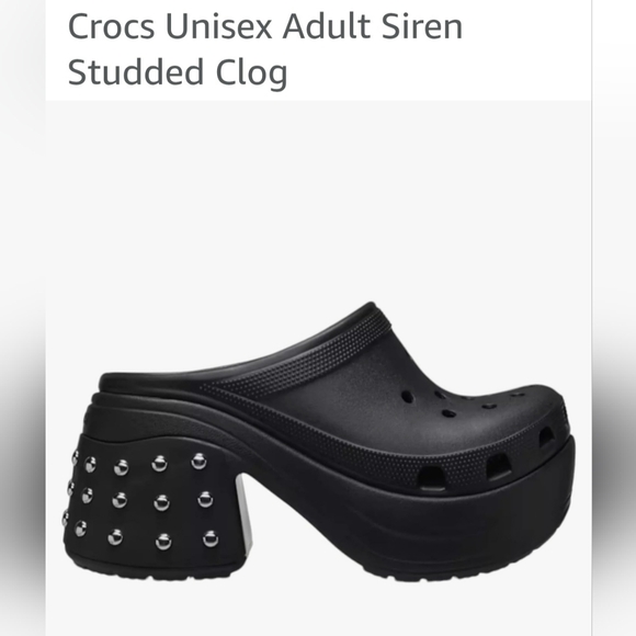 CROCS | Shoes | Crocs Unisex Black Siren Studded Clog | Poshmark